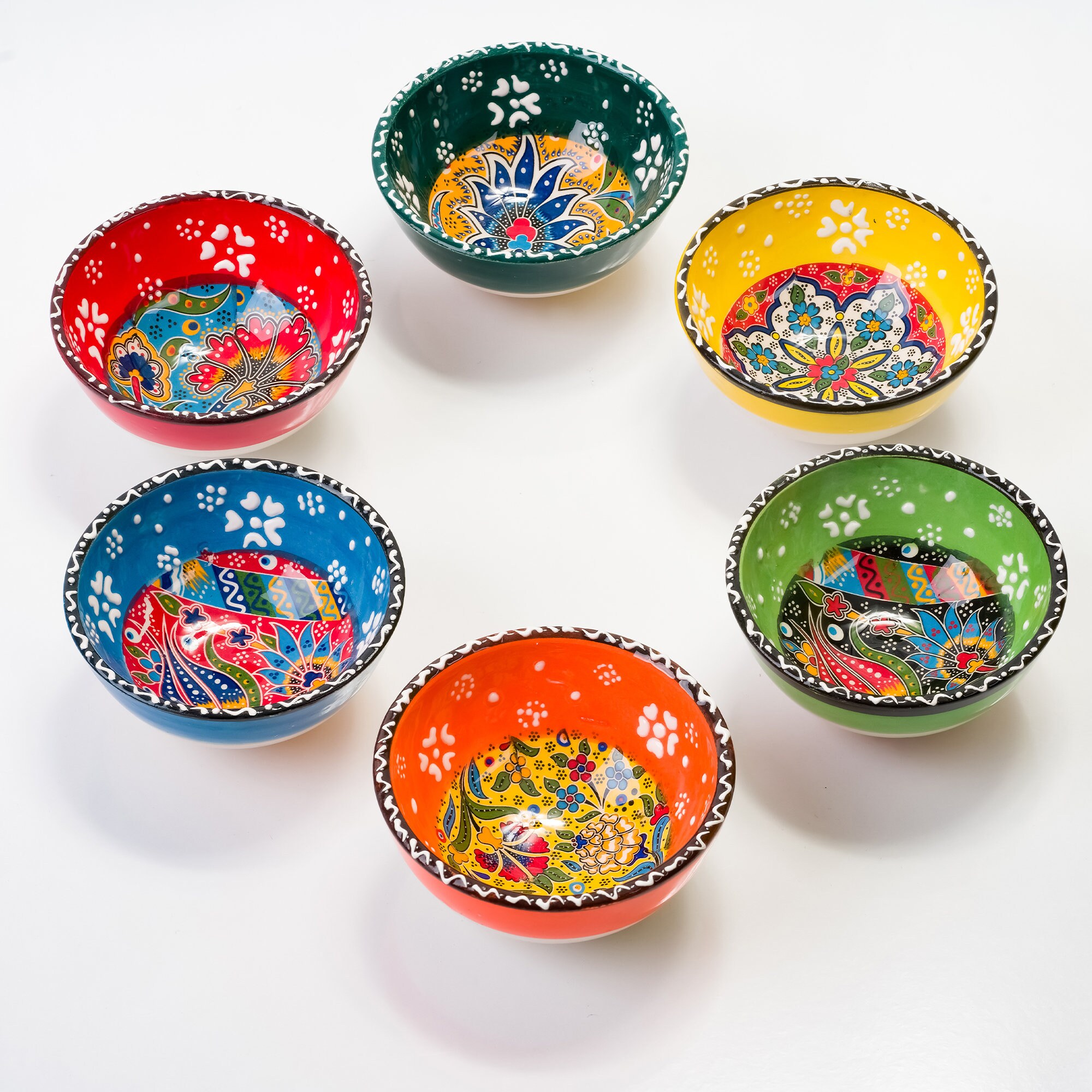 Ceramic Mini Pinch Bowls Set of 6, Small Bowls for Dipping - Cooking ...