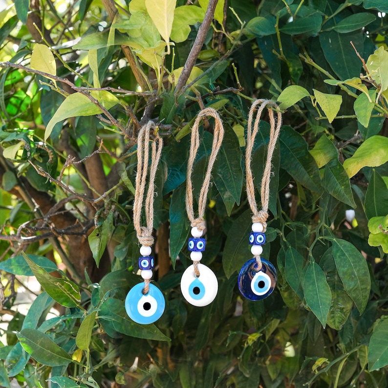 Evil Eye Car Hanging Ornament Rear View Mirror Accessories 1.8" W X 9 ...