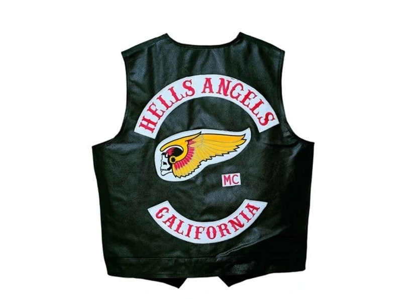 Veste en cuir California Hells Angels pour homme Personnalisez - Etsy France