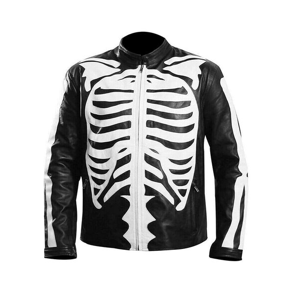 Skeleton Bones Leather Jacket - Etsy