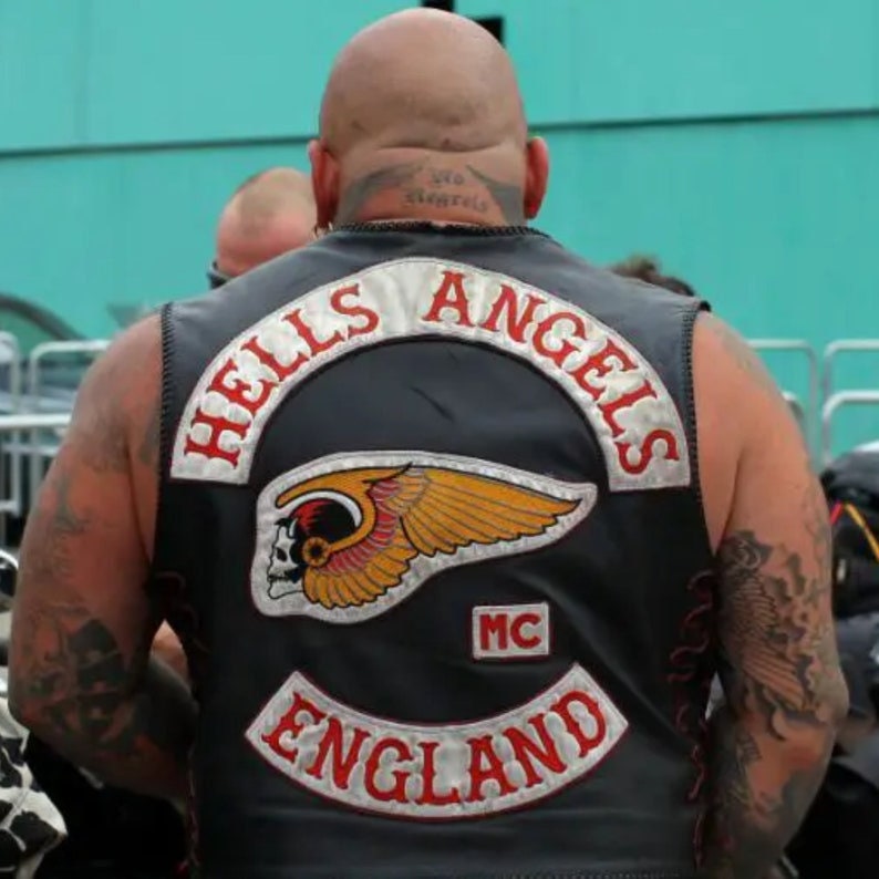 Veste en cuir California Hells Angels pour homme Personnalisez - Etsy ...
