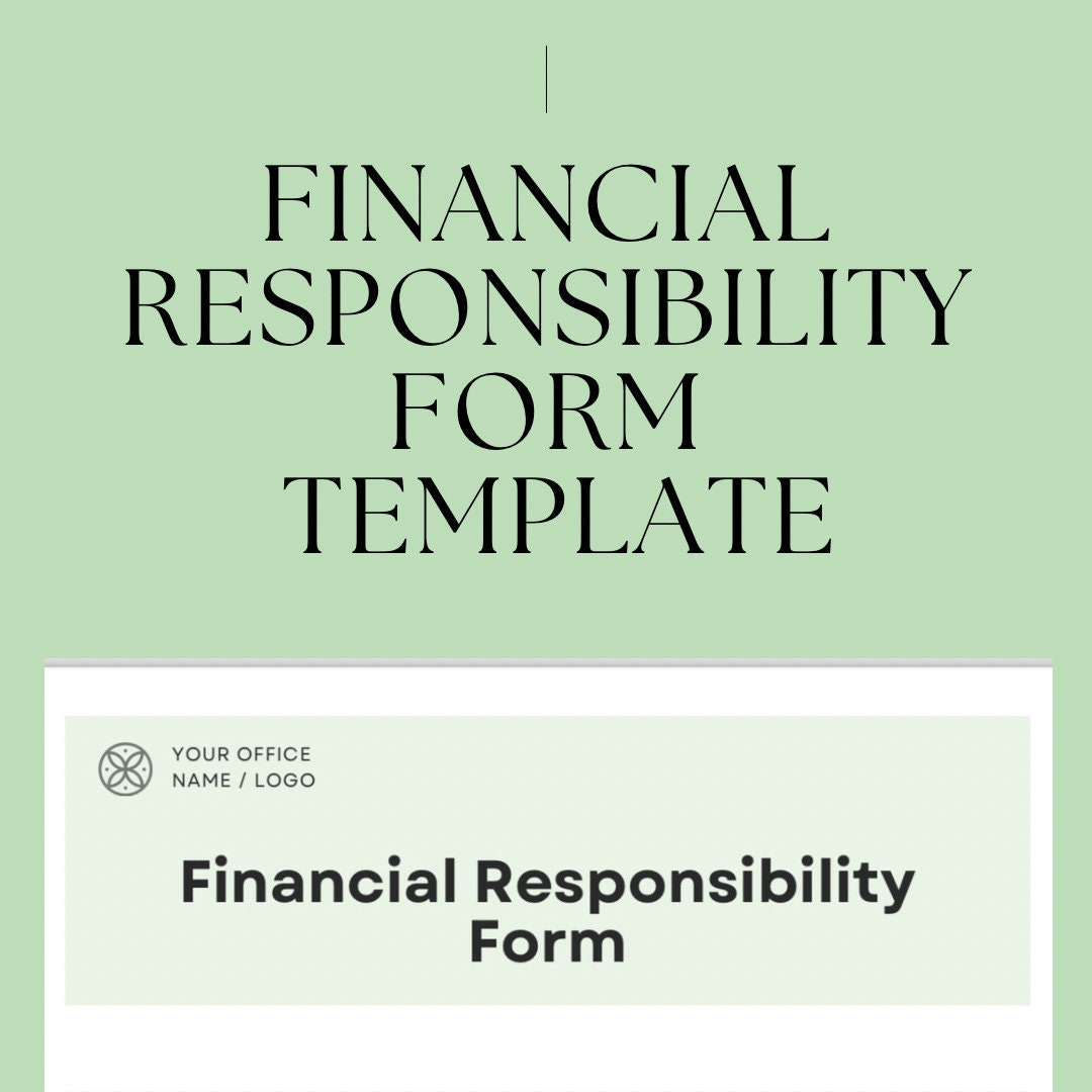 Financial Responsibility Form Template Medical Office Forms Editable on ...