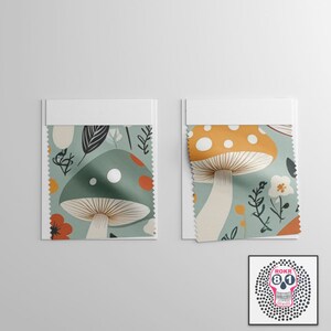 Scandi Style Mushroom Print | Toadstool Pattern | Seamless Digital ...