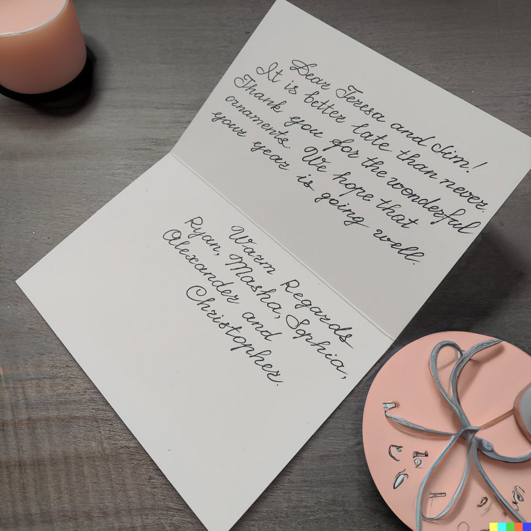 Handwritten Thank You Notes - CUSTOM Amount - Weddings, Baby Showers ...