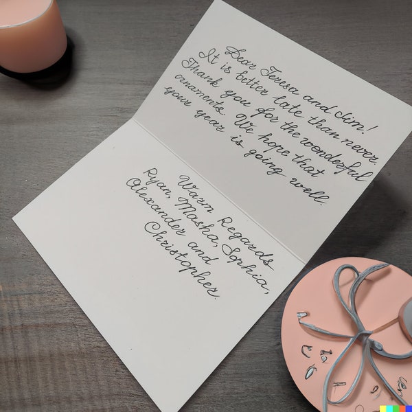Handwritten Custom Thank You Note - Etsy