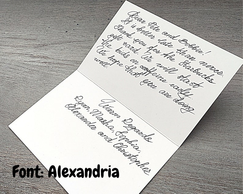 Handwritten Thank You Notes - CUSTOM Amount - Weddings, Baby Showers ...