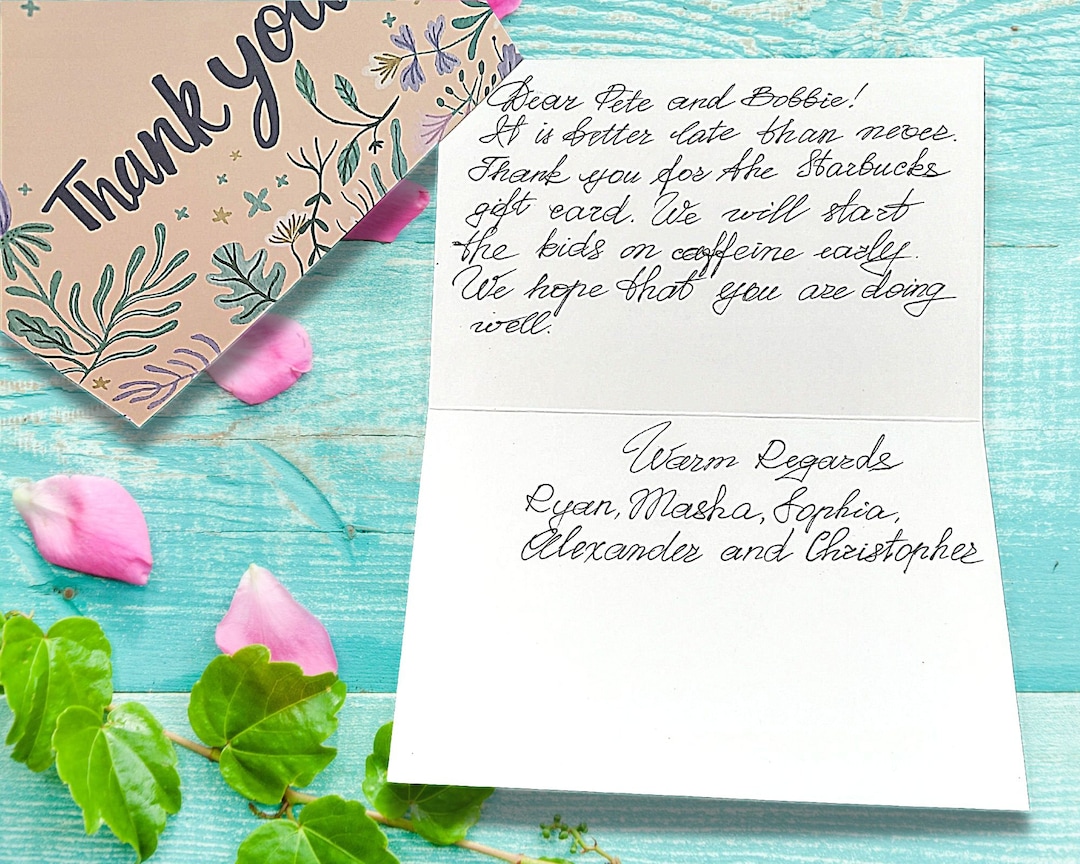 Handwritten Thank You Notes CUSTOM Amount Weddings Baby - Etsy