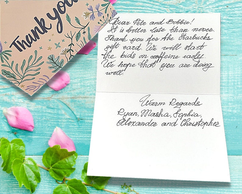 Handwritten Thank You Notes - CUSTOM Amount - Weddings, Baby Showers ...