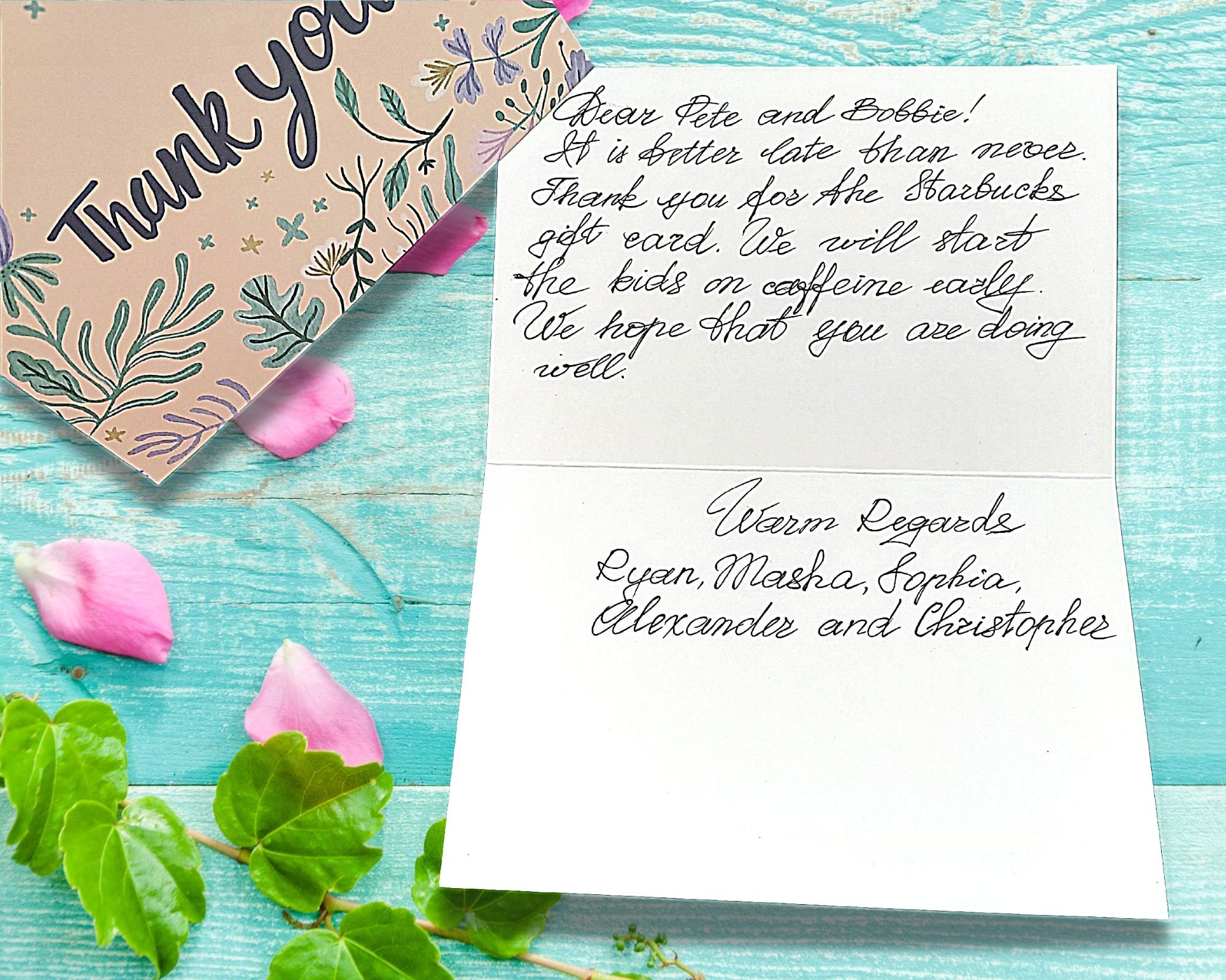 Handwritten Thank You Notes - CUSTOM Amount - Weddings, Baby Showers ...