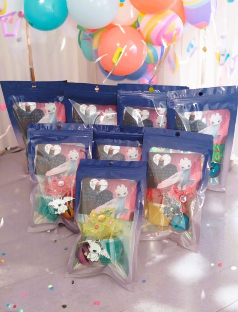 Personalized Kids Birthday Favors | Dragon Theme | Kids Party Handouts ...