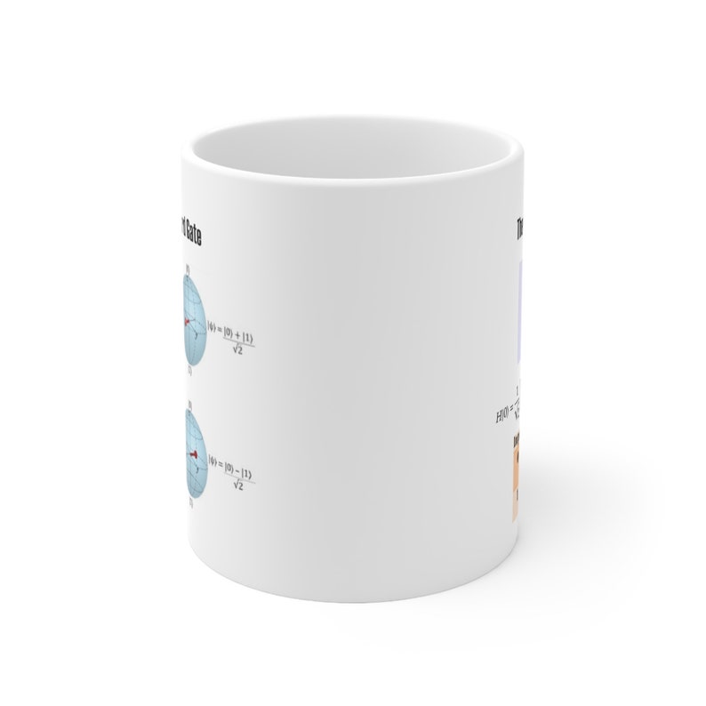 Quantum Computer Hadamard Gate Equations Coffee Mug 11 Oz Gift for Grad Student Physicist Geek ...