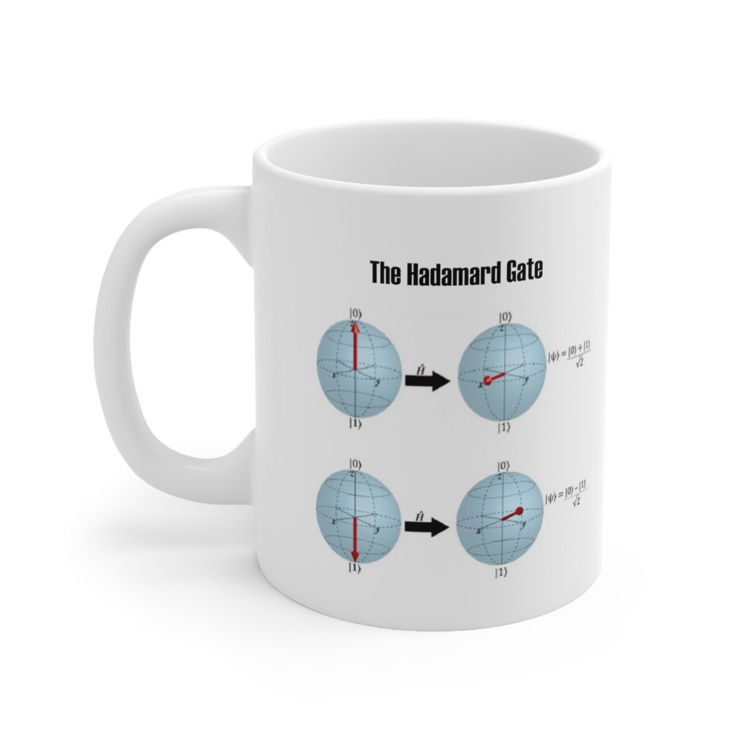 Quantum Computer Hadamard Gate Equations Coffee Mug 11 Oz Gift for Grad ...