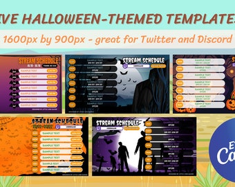 Stream Schedule Template for Twitch & Youtube Streaming / Pumpkin ...