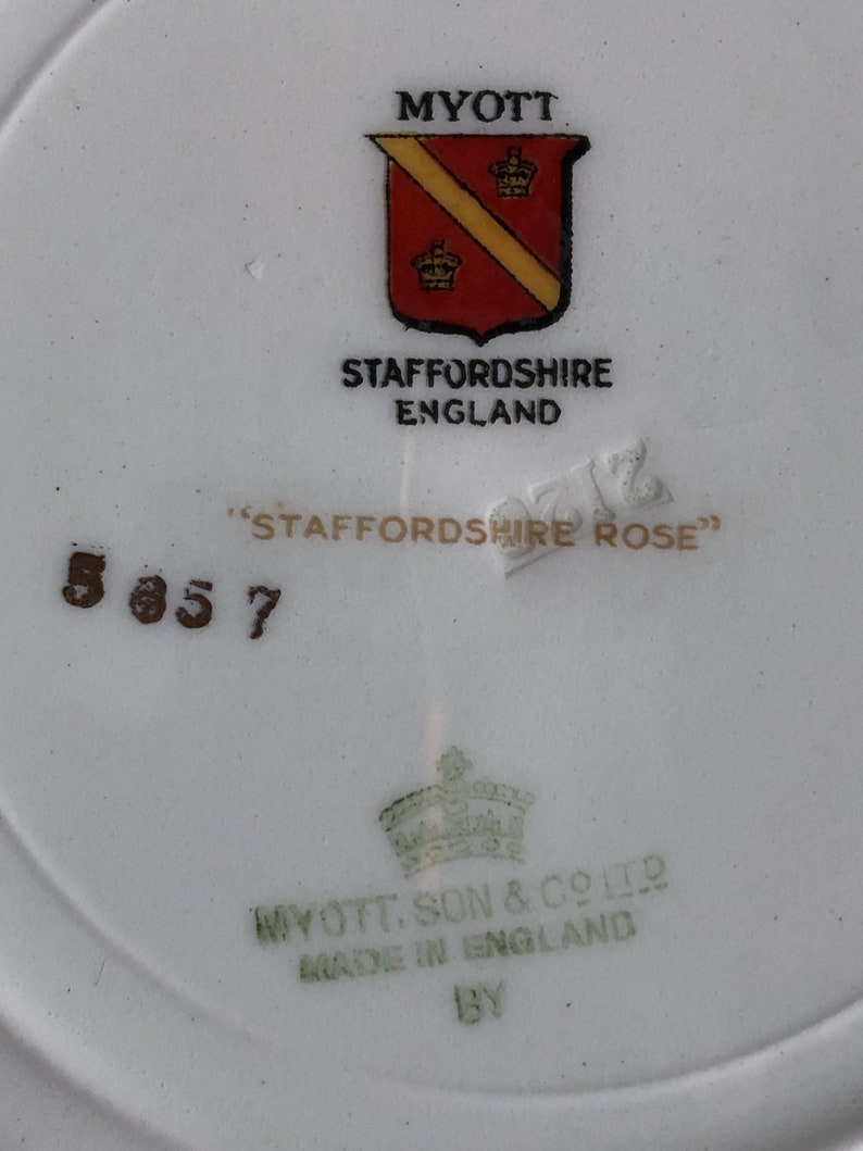 Myott Staffordshire Rose Plate - Etsy