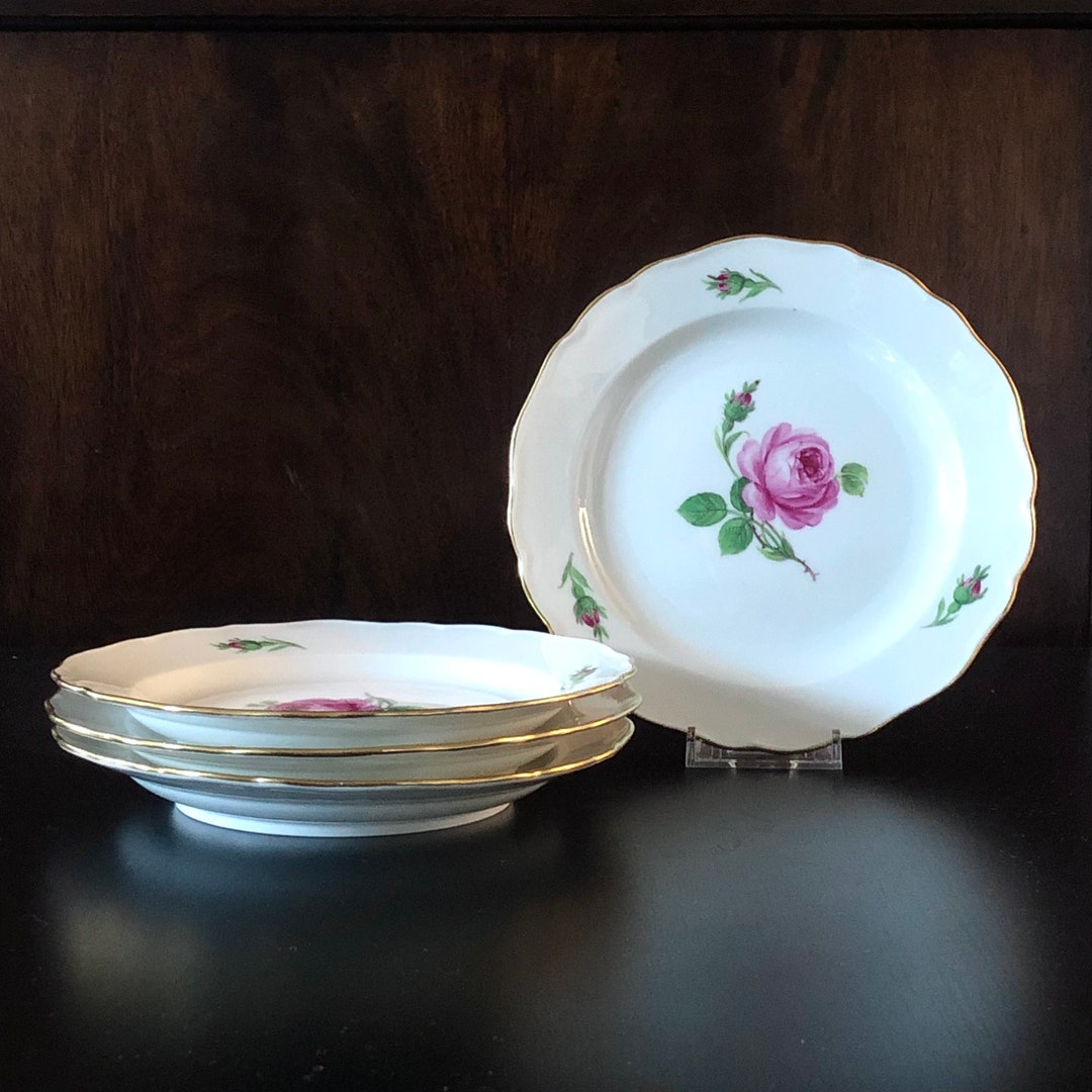 Meissen Pink Rose Desert Plate - Etsy