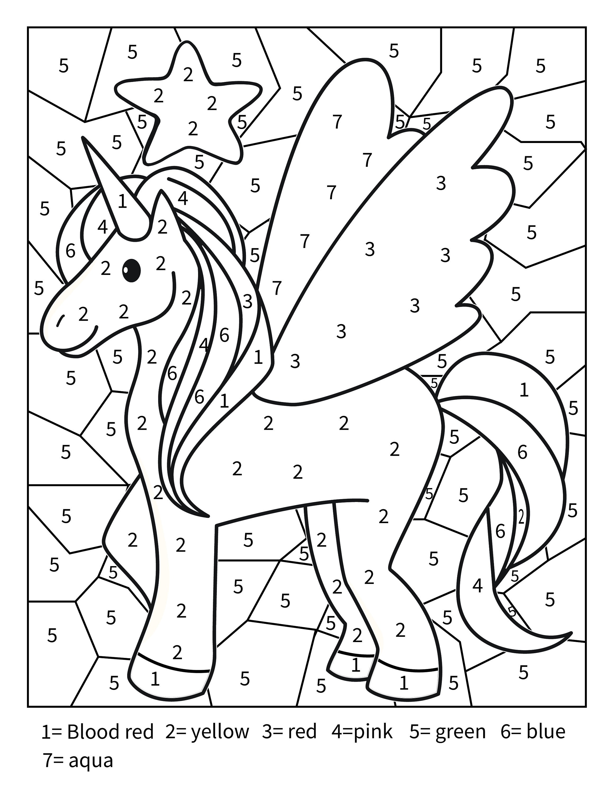 BUNDLE Unicorn Color By Numbers Connect The Dots Pages For Toddlers