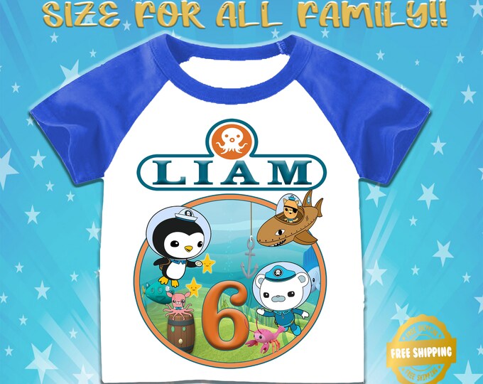 Custom Octonauts Birthday Shirt, Octonauts Theme Birthday Party Shirt ...