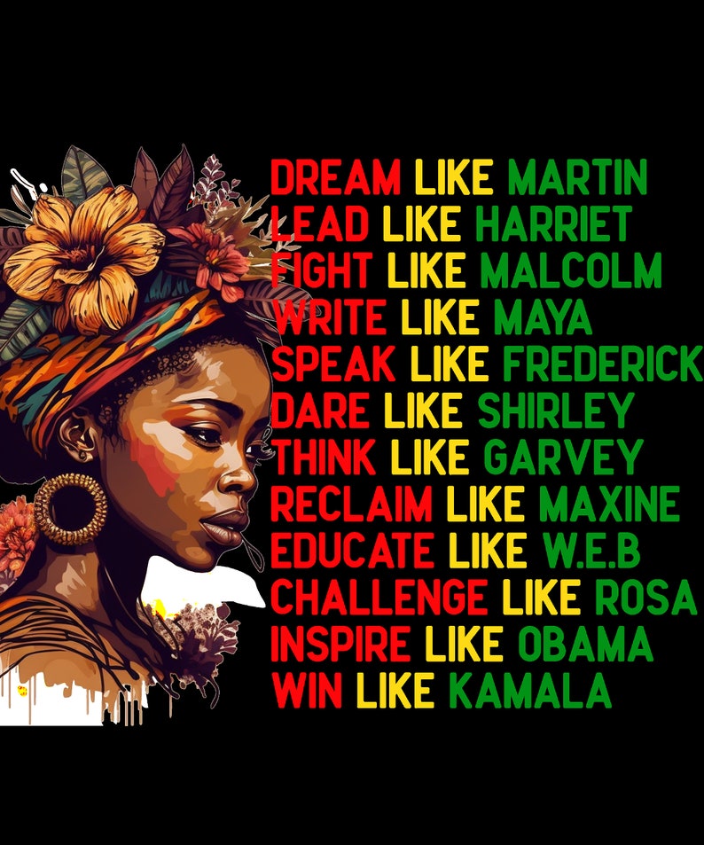 Black History Month Dream Like Martin Leaders African Afro Girl ...