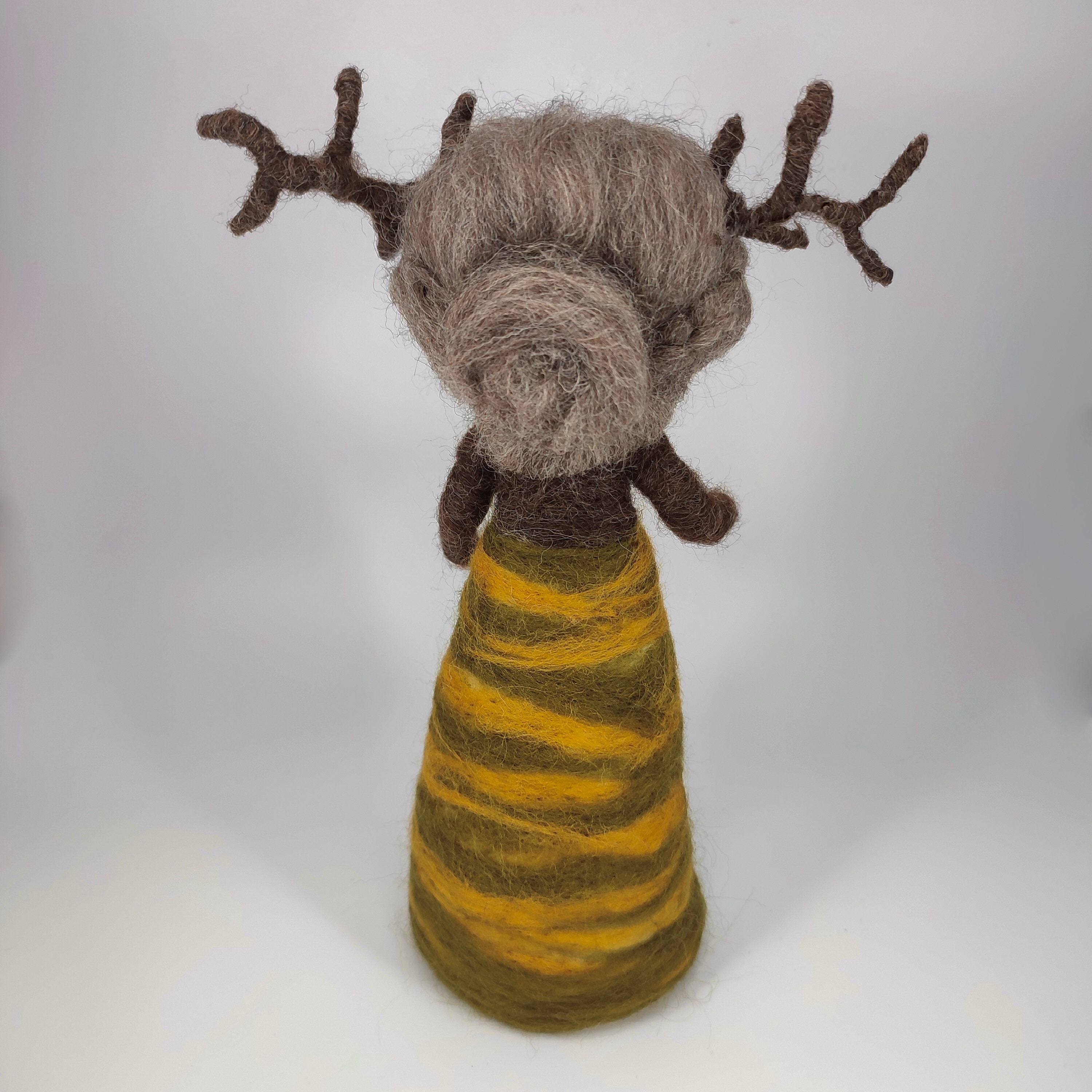 Spirit Doll With Amber Pendant. Art Doll Made From Wool. Felted Doll ...