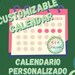 Custom Calendar Digital Download Calendario Personalizado Descarga ...