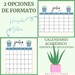 2023-2024 Spanish Academic Printable Calendar W/ Succulent Design ...