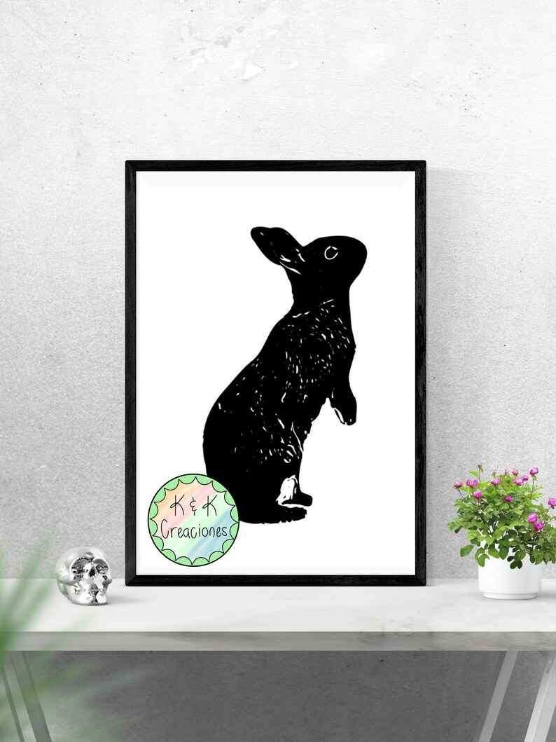 Standing Rabbit Print - Digital Download - Etsy