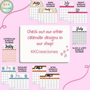 2023-2024 Spanish Printable Calendar With Watercolor Design updated ...