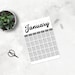 2023 Black & White Printable Calendar English - Etsy