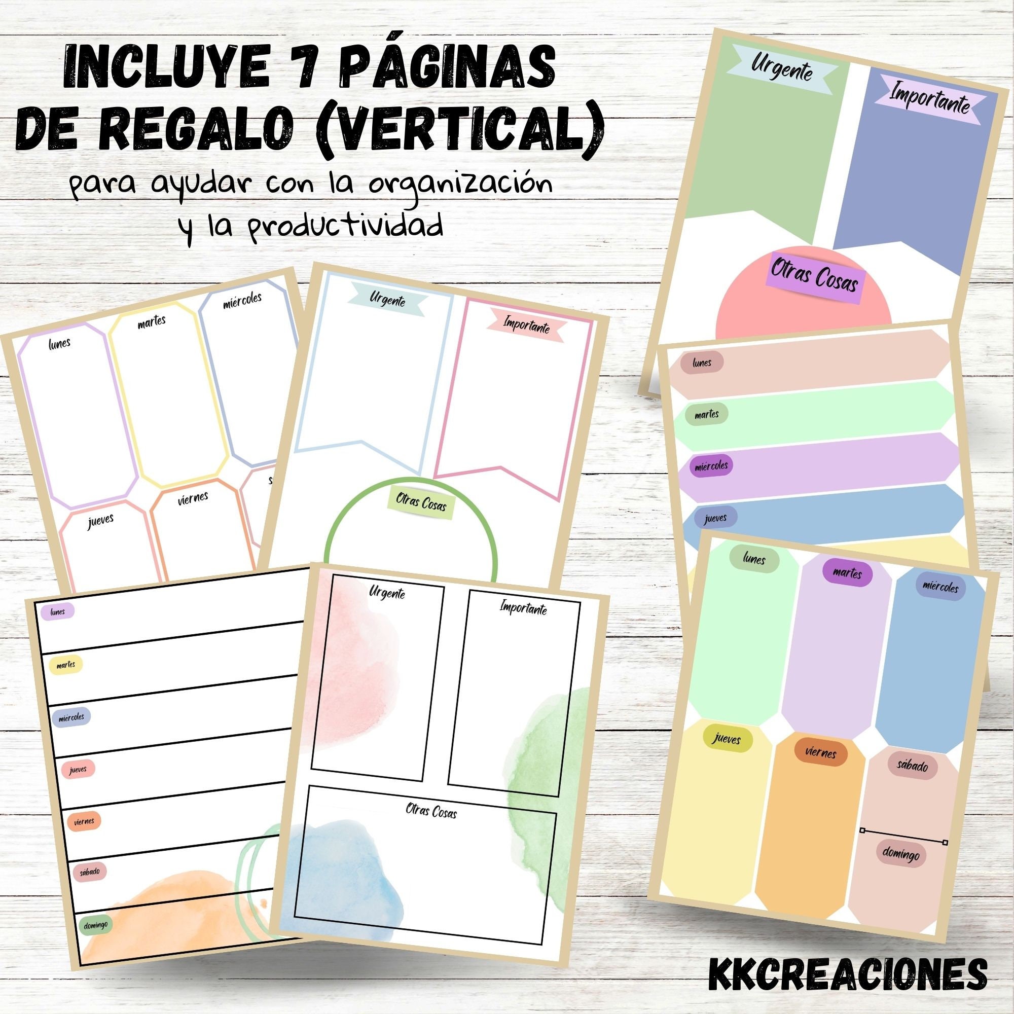 2024 Spanish Printable Calendar With Watercolor Design Calendario ...