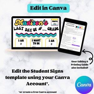 Retro Editable First Day of School Sign Bundle | Back to School Sign ...