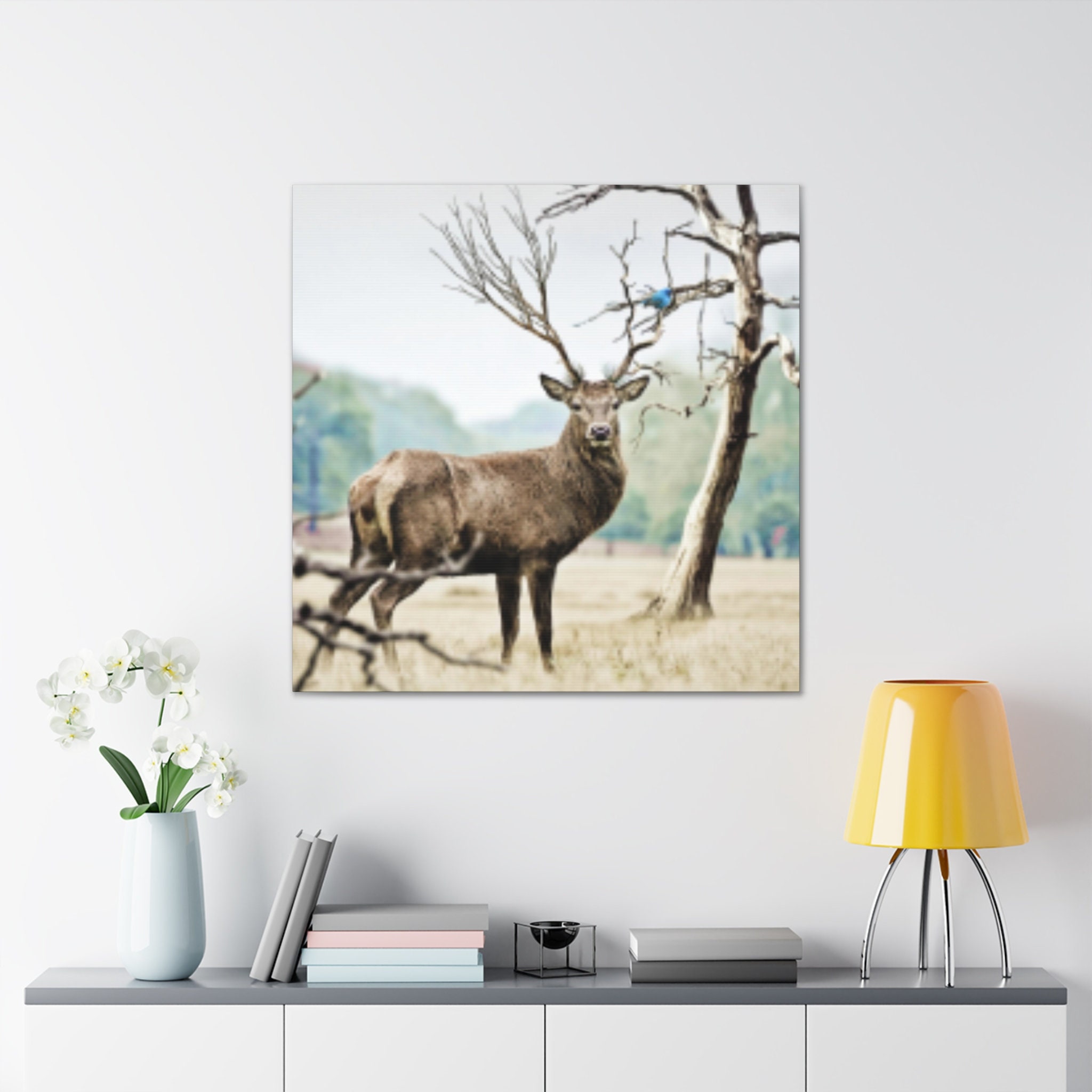 Deer in the Forest,deer in the Woods,deer Canvas Print,herd of Deer ...