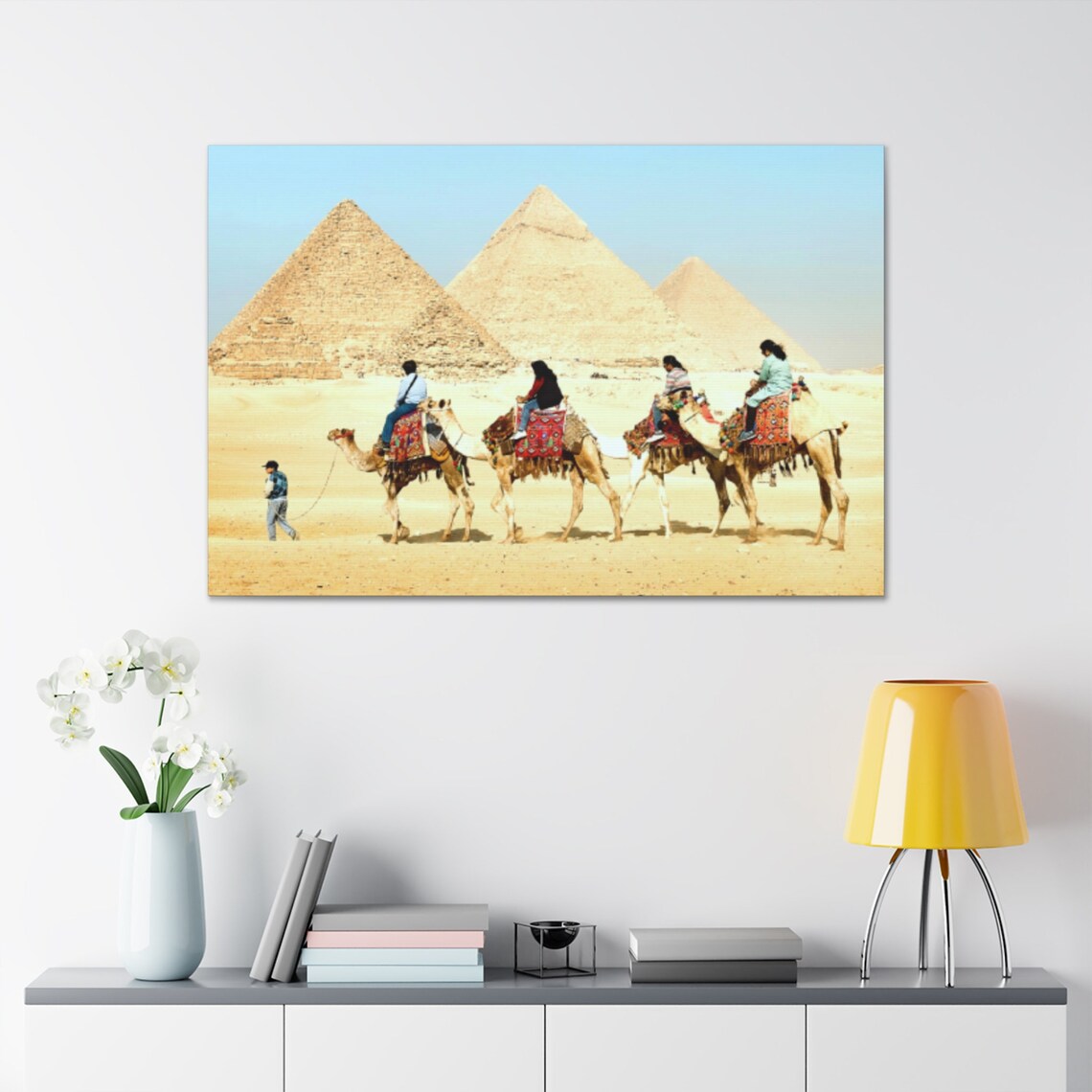 Egyptian Pyramids Canvas Print,egyptian Wall Art. Pyramids of Giza ...