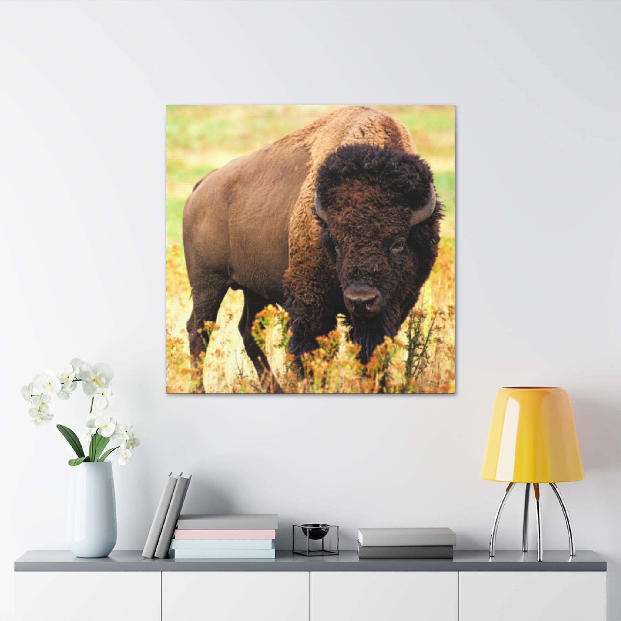Bison Canvas Wall Art,buffalo Canvas Print Artwork,western Decor,nature ...