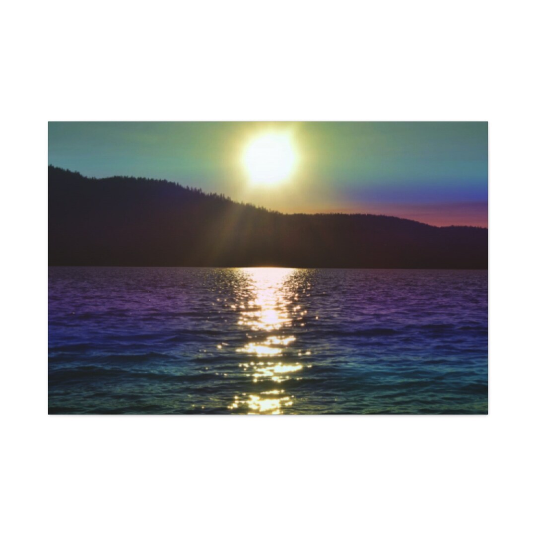 Sunset Over the Water Canvas Print,sunset Over the Water Picture,sunset ...