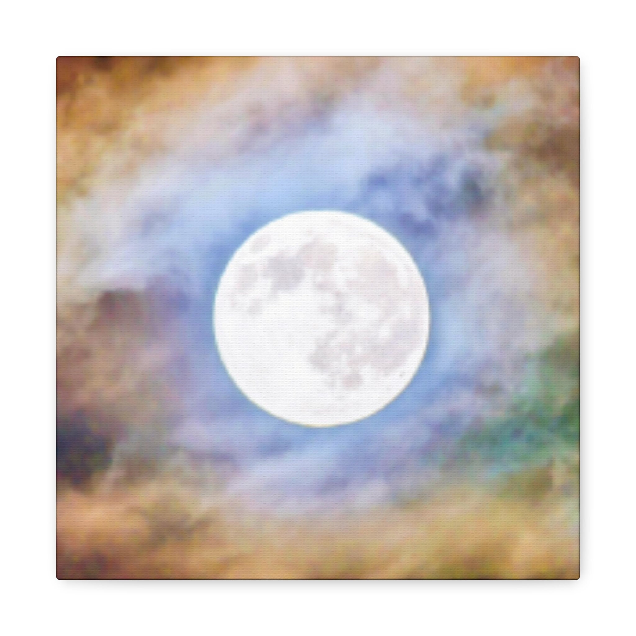 Bright Full Moon Night Canvas Print,moonlight Night Canvas Print ...
