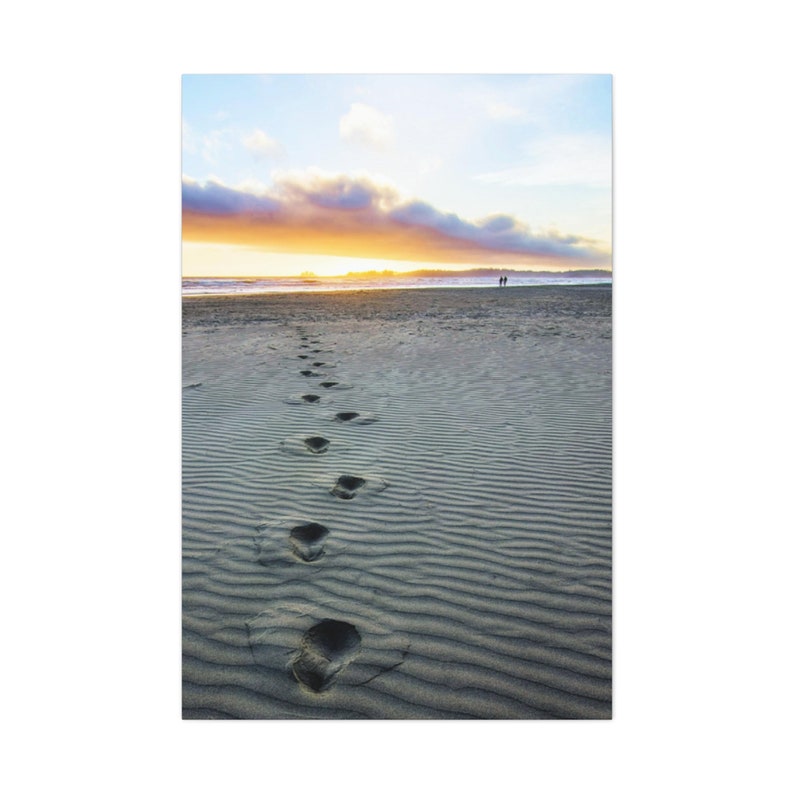 Footprints in the Sand Canvas Print,footprints at the Beach Canvas ...