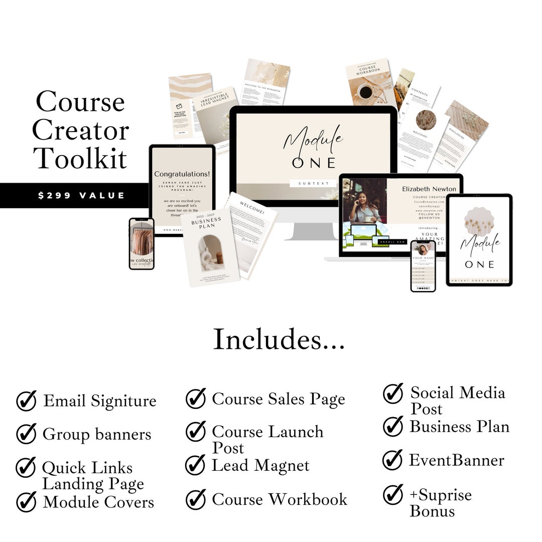 Ultimate Course Creator Toolkit Template Bundle - Etsy