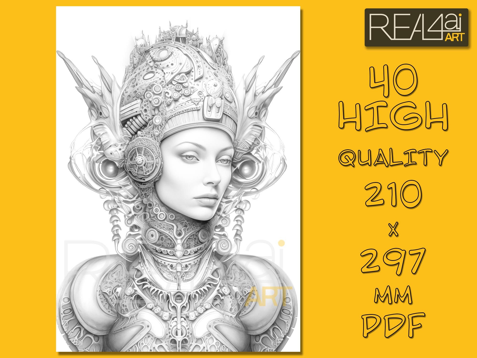 40 Surrealistic Alien Women Coloring Pages Printable PDF Book - Etsy