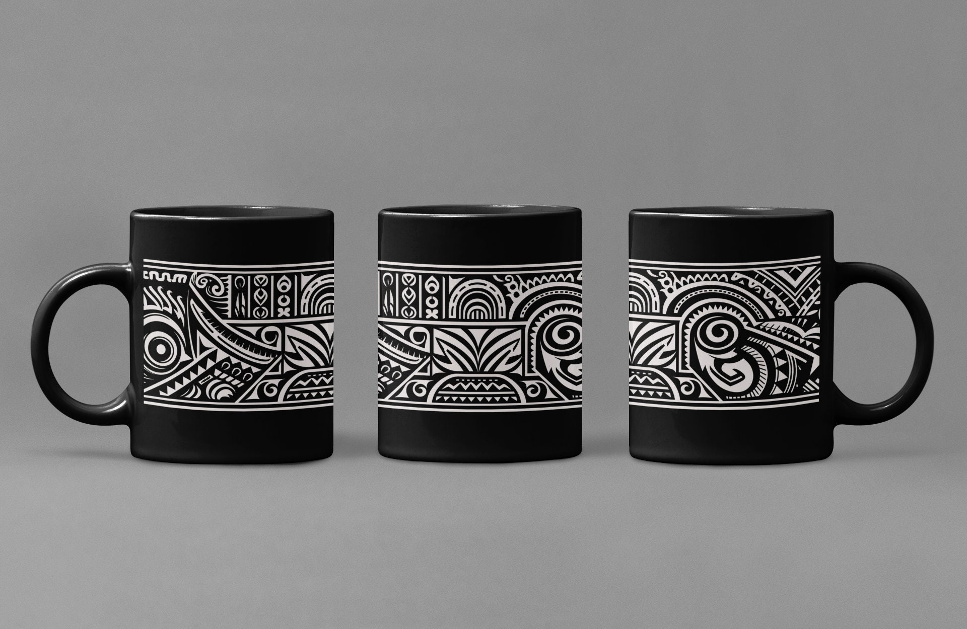 Samoan Tribal Coffee Mug, Polynesian/pacific Islander 11oz Black ...