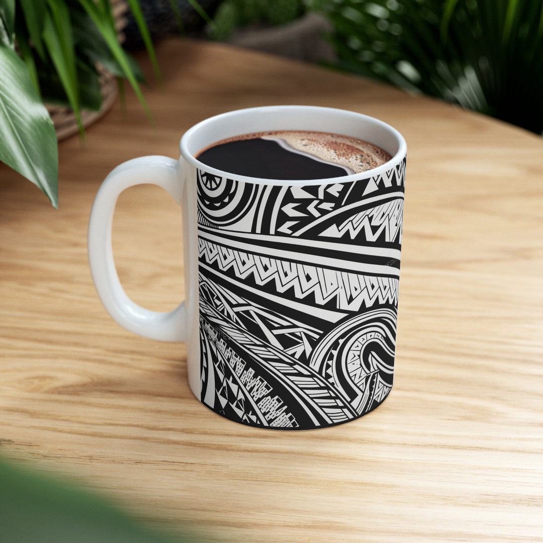 Samoan Inspired Coffee Mug, Polynesian and Pacific Island Inspired ...