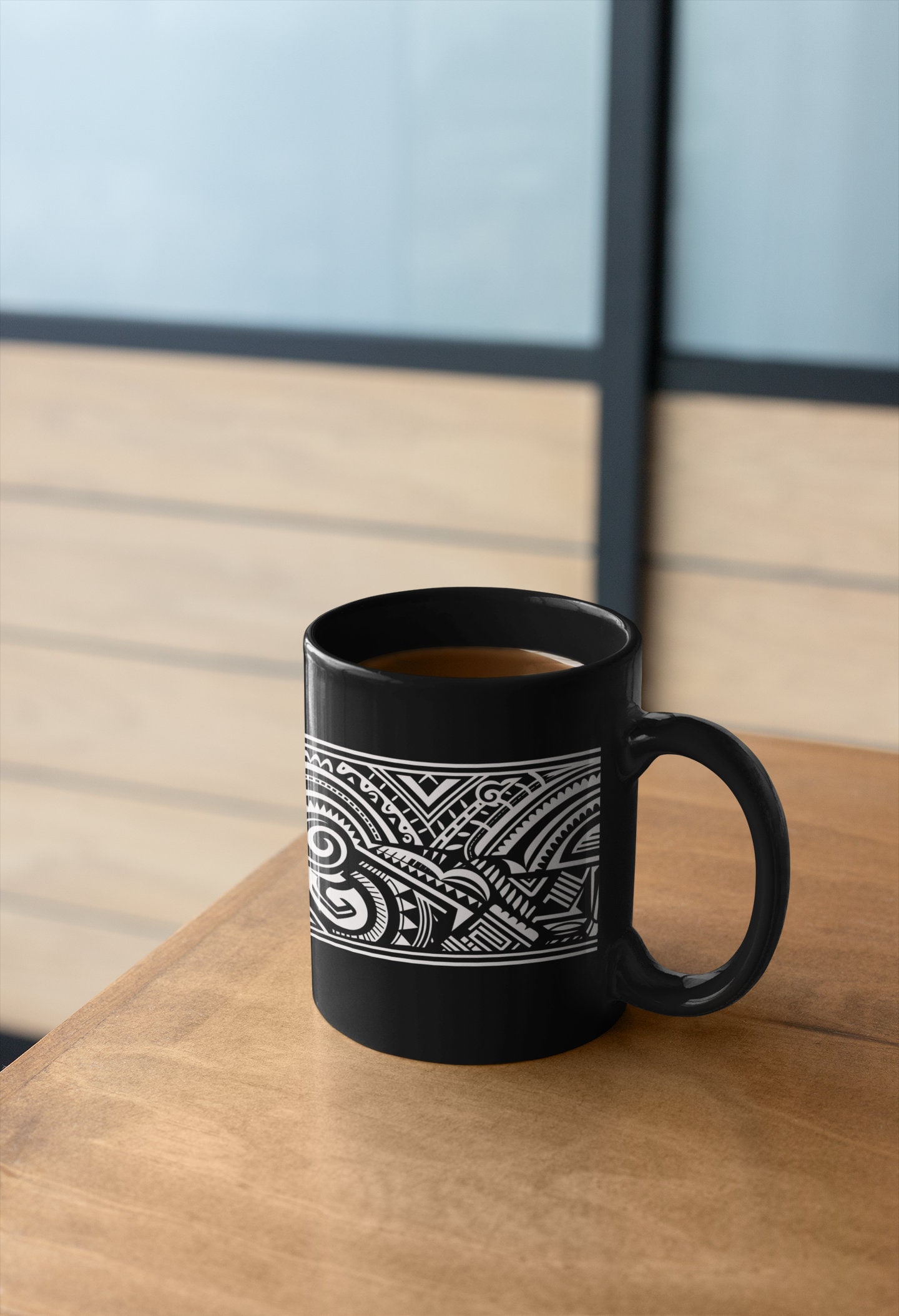 Samoan Tribal Coffee Mug, Polynesian/pacific Islander 11oz Black ...