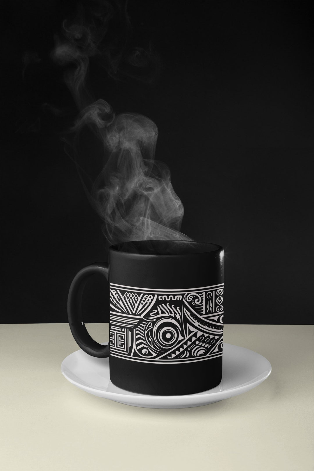 Samoan Tribal Coffee Mug, Polynesian/pacific Islander 11oz Black ...