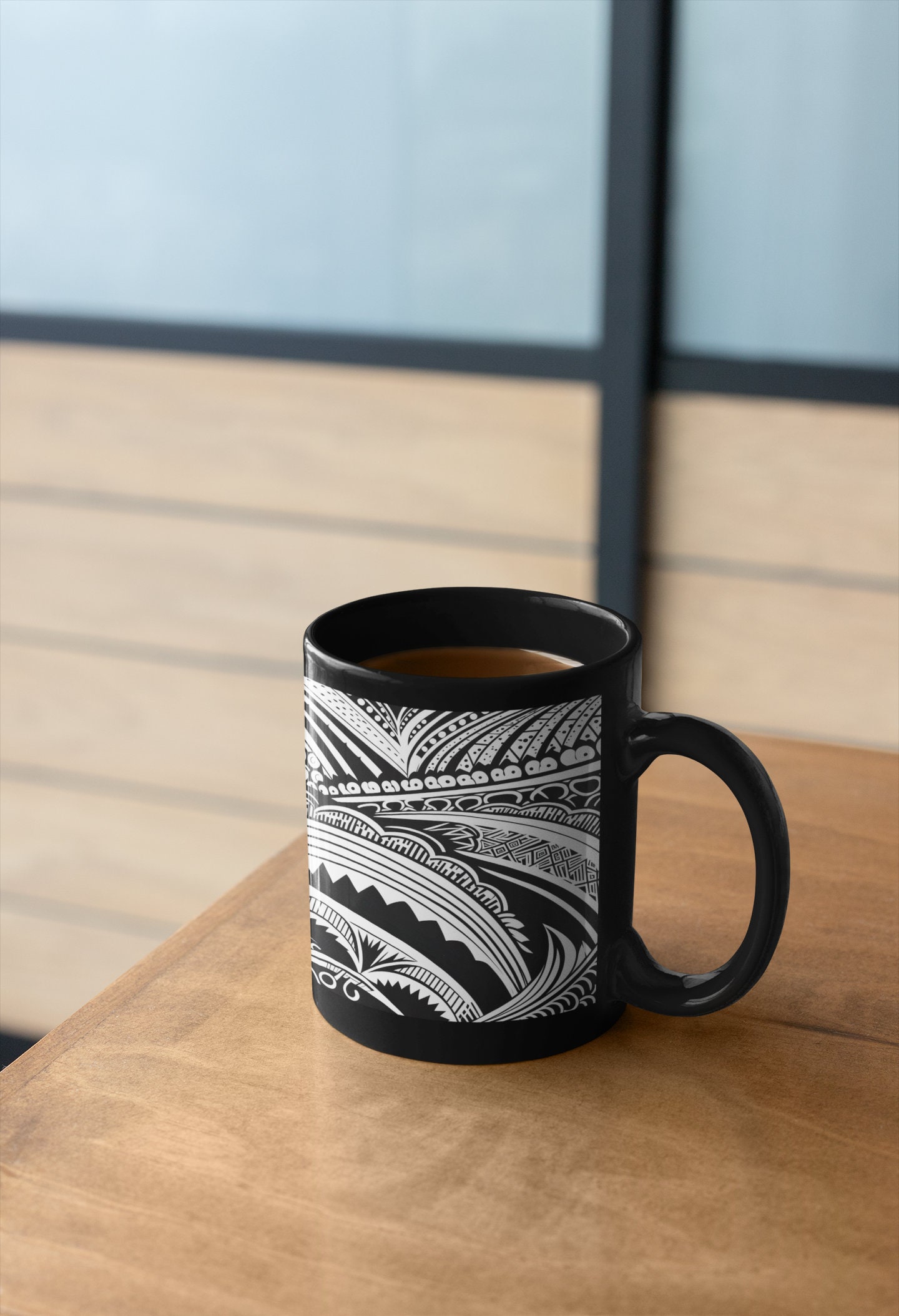 Samoan Tribal Coffee Mug, Polynesian/pacific Islander 11oz Black ...