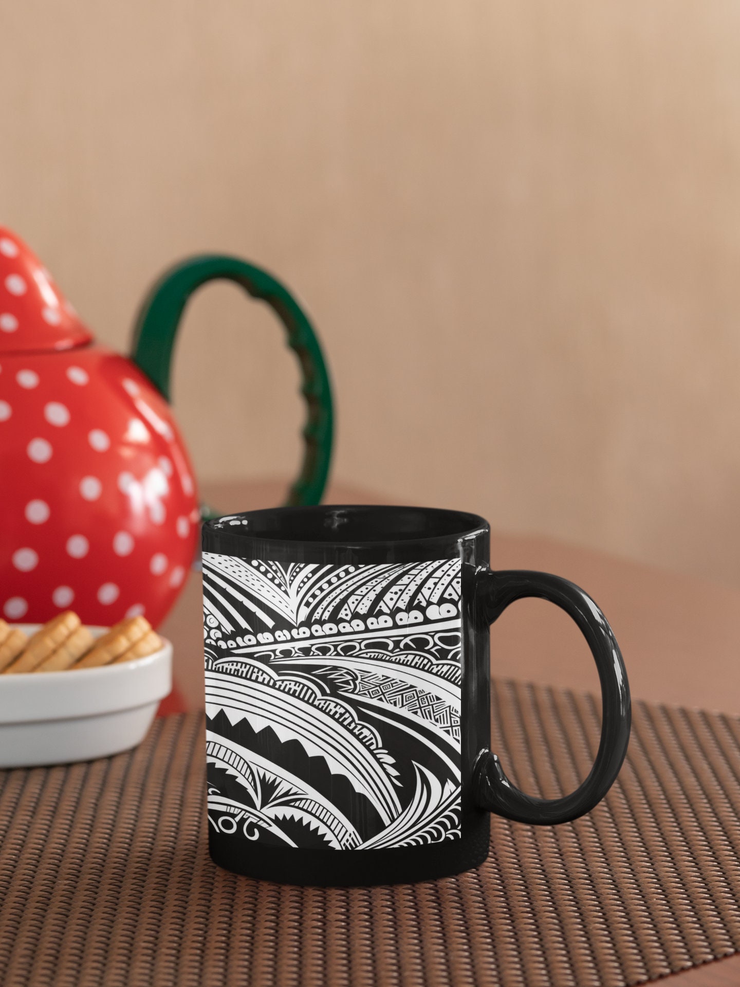 Samoan Tribal Coffee Mug, Polynesian/pacific Islander 11oz Black ...