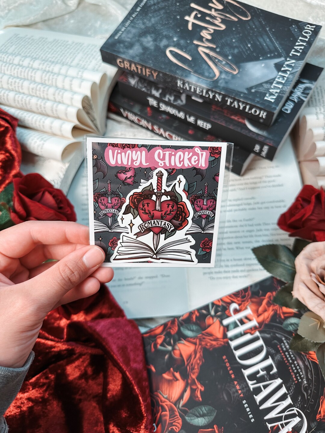 Romantasy Book Sticker | Fantasy Water Proof Sticker | Vinyl Reading ...