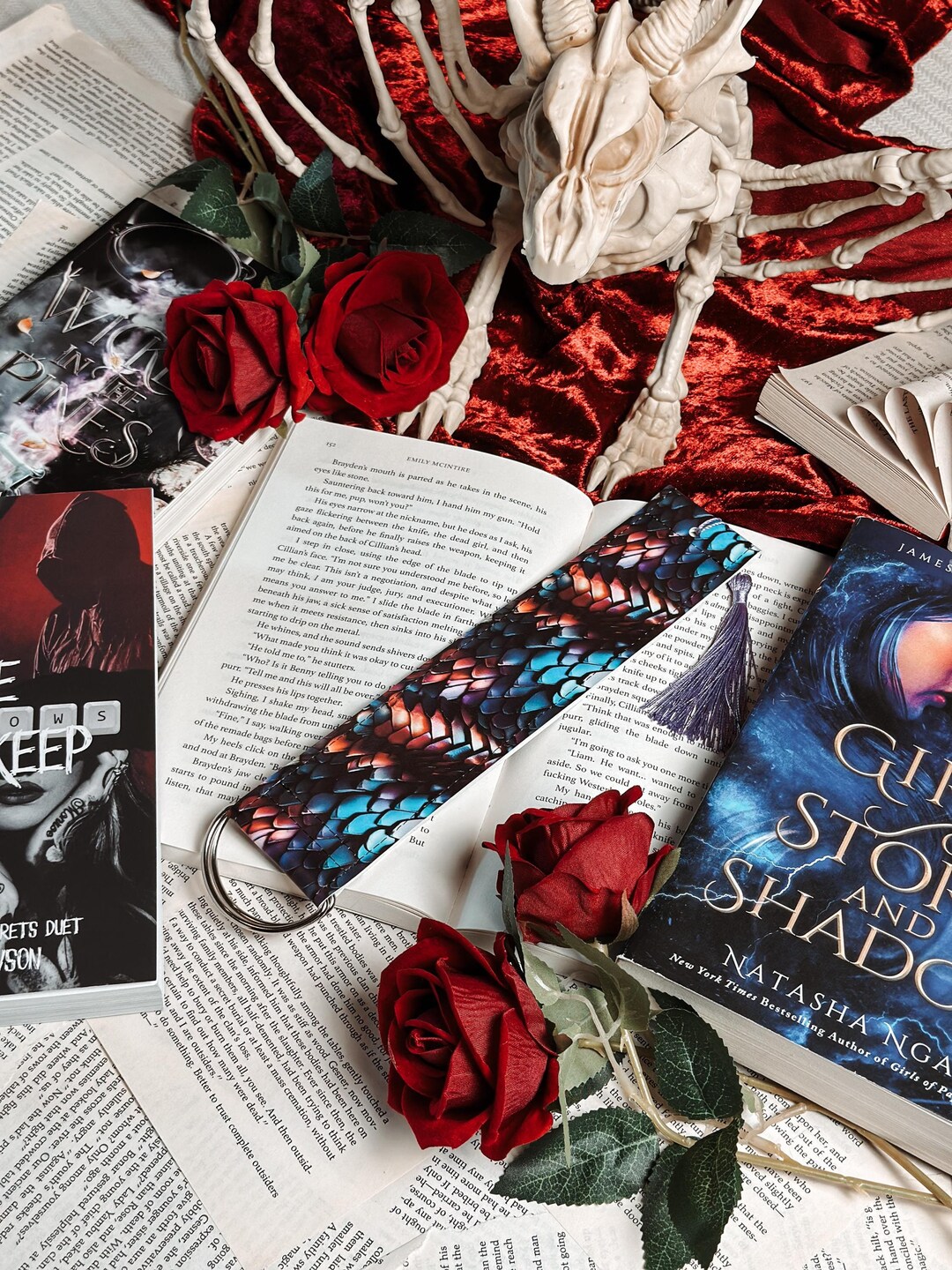 Handcuff Bookmark – Dragon Scale Custom Faux Leather - Spicy Fantasy ...