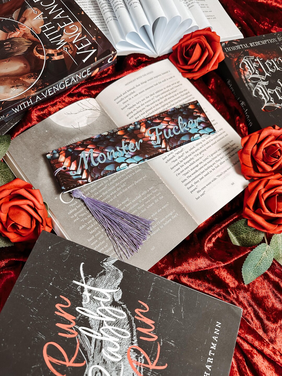 Pet Name Custom Dragon Scale Faux Leather Bookmark | Custom Bookmark ...