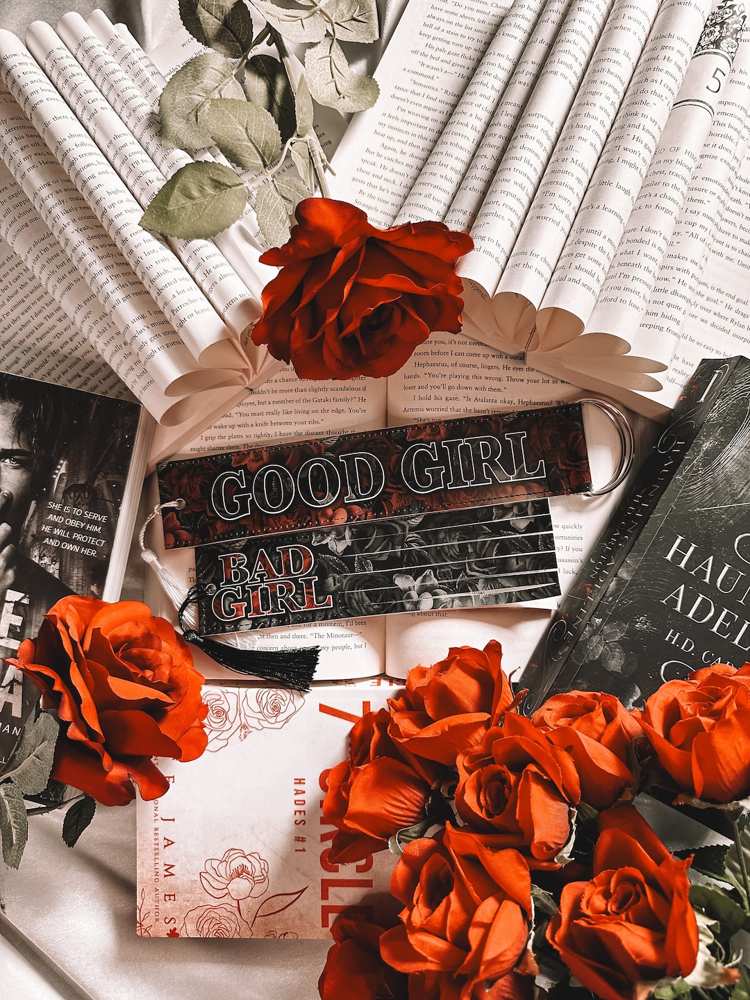 Good Girl Bad Girl Bookmark Set Handcuff Bookmark Whip End Bookmark ...