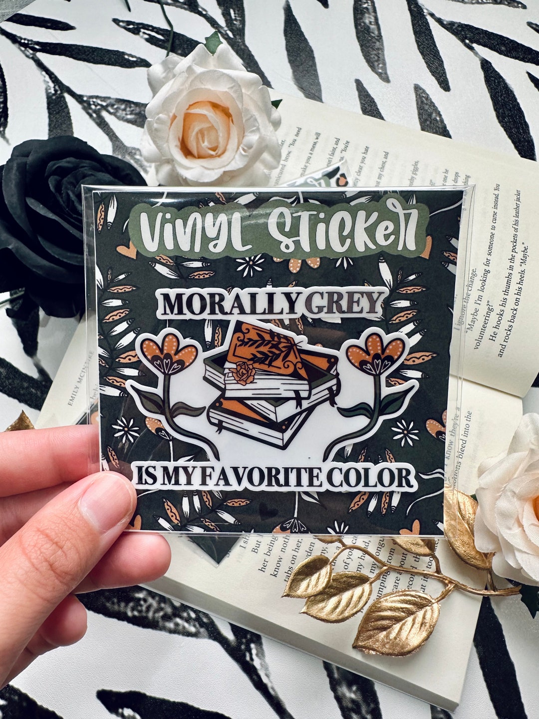 Morally Grey Smut Book Sticker Bookish Water Proof Sticker Vinyl Reading Sticker Bookish Merch