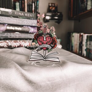 Romantasy Bookshelf Stand | Bookshelf Decor | Acrylic Sign for ...